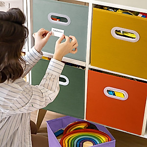 Storage Cubes, 11-inch Cube Storage Bin, 6 Sets Foldable Fabric Storage Cubes With Handles, 6 Cube Storage Organizer, Storage Cube Bins for Toys, Clothes and Books (Multicolour) (Multicolour)