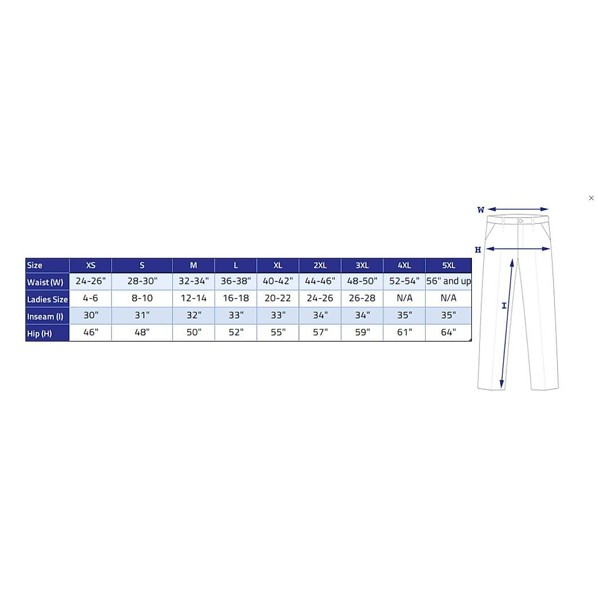 KNG Black Baggy Cargo Chef Pants for Men and Women – Drawstring Waist L