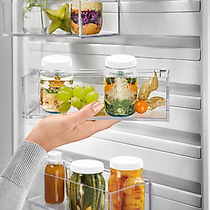 12 Wide Mouth Plastic Mason Jar Lids and 12 Regular Mouth White Canning Lids with Silicone Seals Rings Fits Ball/Kerr Jars, Leak-Proof & Anti-Scratch Surface, 24 Pack