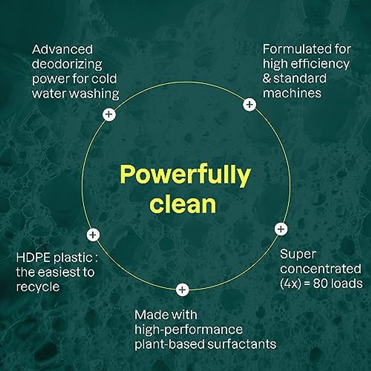 ATTITUDE Laundry Detergent, Plant and Mineral-Based Formula, He, Vegan and Cruelty-free Washing Machine and Household Products, Wildflowers, 80 Loads, 67.6 Fl Oz