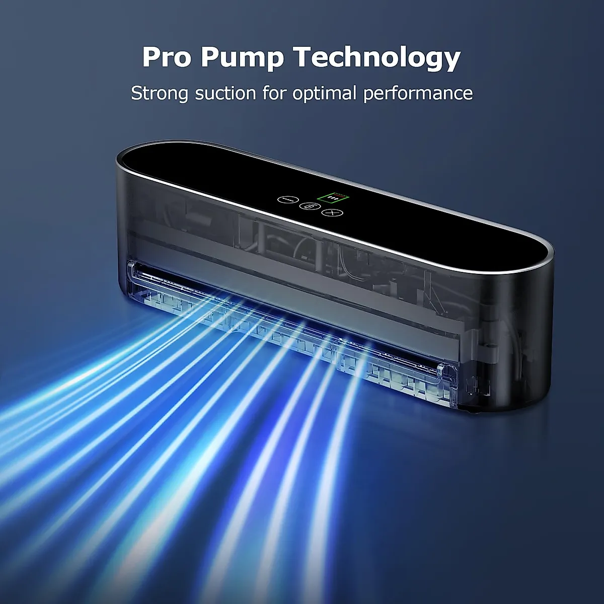 Fresko Full Automatic food vacuum sealer machine, Multi-Functional Food Sealer with Powerful Suction, Compact Design Hands-Free Vacuum Sealer for Food Storage with 10pcs Bags