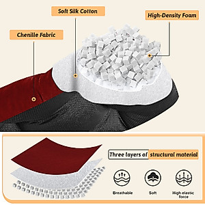 FINDEN Tufted Bench Cushion 36 inch - Non-Slip Bottom, Long Cushion for Window Patio Piano Storge Garden Indoor/Outdoor Furniture Seat, (36x14x4), Red