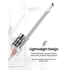 Samsung Jet 70 Pet Cordless Stick Vacuum Long Lasting Battery and 150 Air Watt Suction Power, Complete with Mini Motorized Tool, Violet