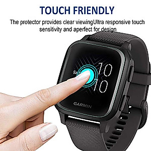 HATALKIN [6 Pack] Screen Protector Compatible with Garmin Venu Sq and Garmin Venu Sq Music Screen Protectors Smartwatch HD LiQuidSkin Film
