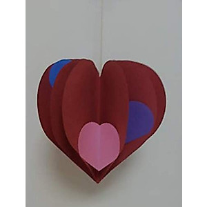 124 in a Pack- Valentine's Large Creative Cut-Out Set, 4 assortments Hearts, 5.5” Cut-Outs Classroom Décor, Valentine's Day Theme, and Craft Activities for Kids