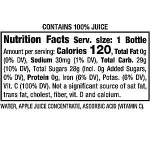 Mott's 100% Original Apple Juice, 8 Fl Oz Bottles, 24 Count (4 Packs Of 6), 2 Servings Of Fruit, 100% Fruit Juice, Gluten-free, Caffeine-free, Kosher, Contains No Artificial Colors Or Sweeteners