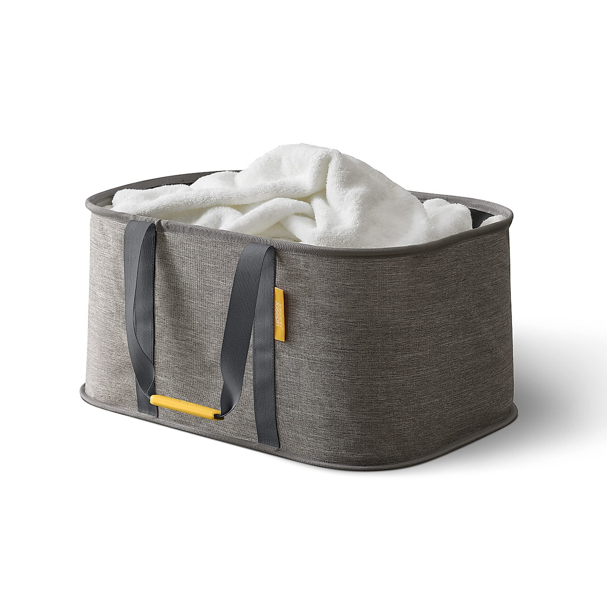 Joseph Joseph Hold-All - Collapsible Folding 35L/9.2 Gallon Washing Laundry Basket Bag, Durable Fabric, Moisture Resistant, Grey