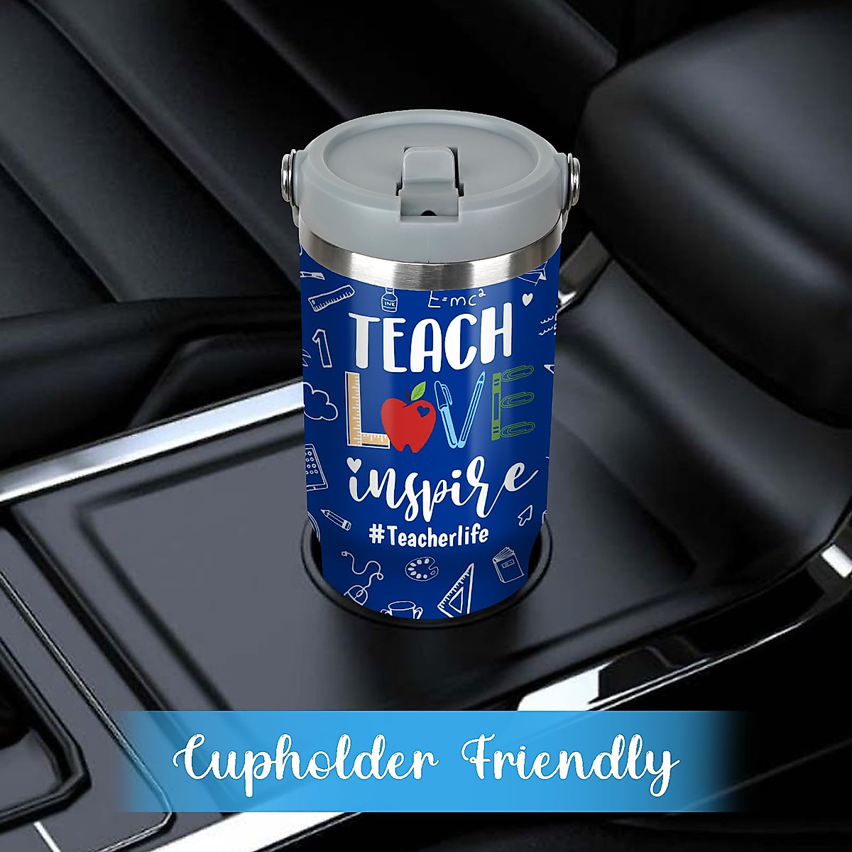 soeufnwhf Teacher Tumbler Cup, 30oz Stainless Steel Travel Coffee Mug Cup, Best Teachers Gifts for Women Appreciation Gifts for Birthday, Appreciation Week, Back To School