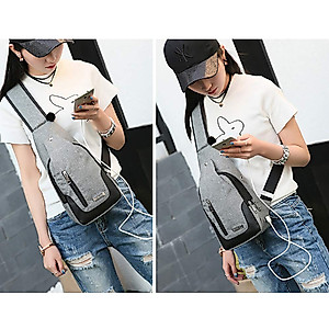 Yeefay Sling Bag Sling Backpack Crossbody Chest Shoulder Bag Small Causal Daypack for Women Men Hiking