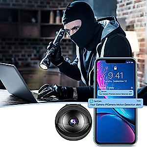 crgrtght Mini WiFi Cameras,Wireless Cameras 2.4G WiFi,Built in Battery,Hd 1080P Home Security Cameras,Smart Cameras with Night Vision,Outdoor Surveillance Camera