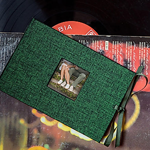 Kolo Noci Small 4x6 Photo Album, Holds 24 Photos, Ideal for Weddings and Baby Books, Yellow Chambray