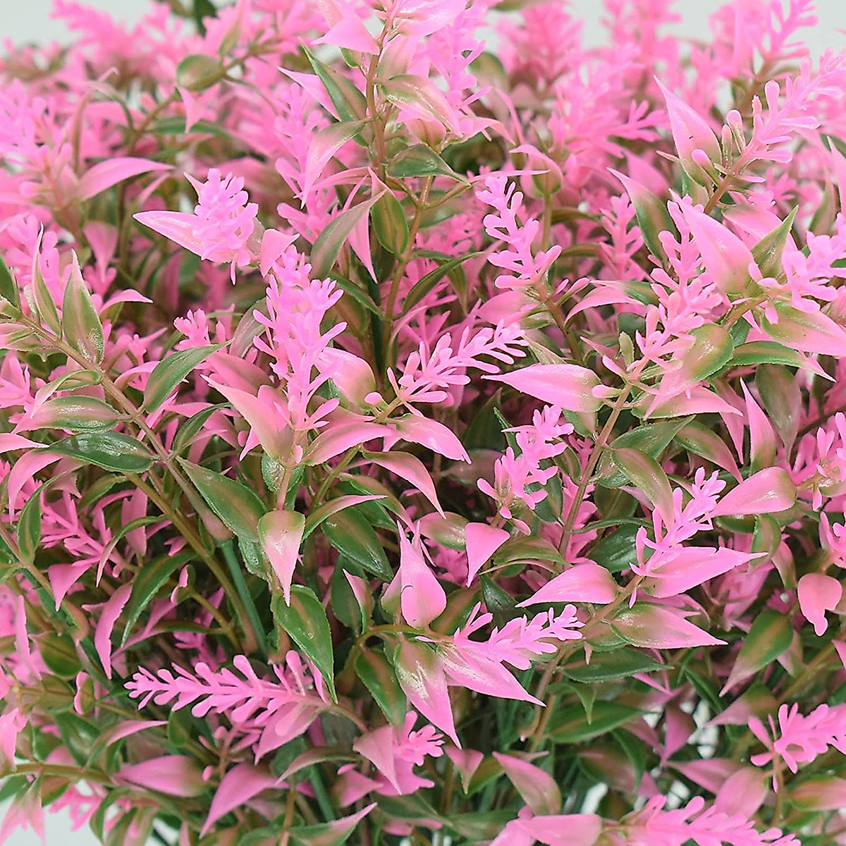 Fake Flowers Artificial Lavender - Bioc 10 Bundles UV Resistant Bouquets Plastic Plants Real Touch Flowers for Wedding Home Garden Window DIY Indoor Outdoor Decor (Red)