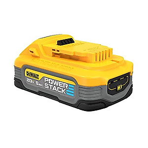 DEWALT 20V MAX Battery, POWERSTACK, More Power + More Compact, Rechargeable 5Ah Lithium Ion Battery (DCBP520)