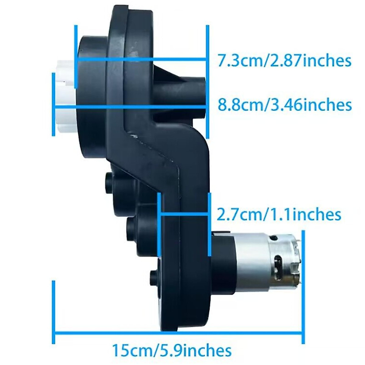 24V555 18000RPM Gearbox ，for Children's Electric Car Large Axle Hole, 24 Volt Motor with Gear Box for Disney Pink Princess Carriage Kids Ride On Car Parts