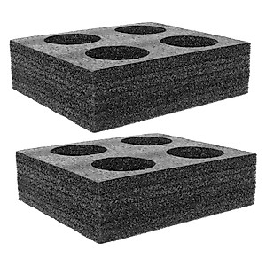 Cabilock 4 Pcs 4 Hole Cup Holder Takeout Cup Holders 4 Beer Bottle Drink Takeout Holder Drink Holder Foam Cup Holder Metal Cup Takeout Packing Holders Tea Drink Tray Pearl Cotton Car Travel