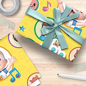 Danilo Cocomelon Wrapping Paper, Cocomelon 2 Sheet 2 Tag Wrapping Paper, Birthday Wrapping Paper