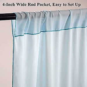 AMZLOKAE Chiffon Backdrop Curtains Baby Blue 29''x84'' Sheer Curtains 2 Panels Voile Window Curtains Tulle Backdrop Curtains for Party Light Blue Shower Curtains Chiffon Fabric for Wedding Arch