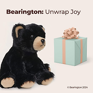 Bearington Lil' Huck Small Plush Stuffed Animal Black Bear, 7 Inches