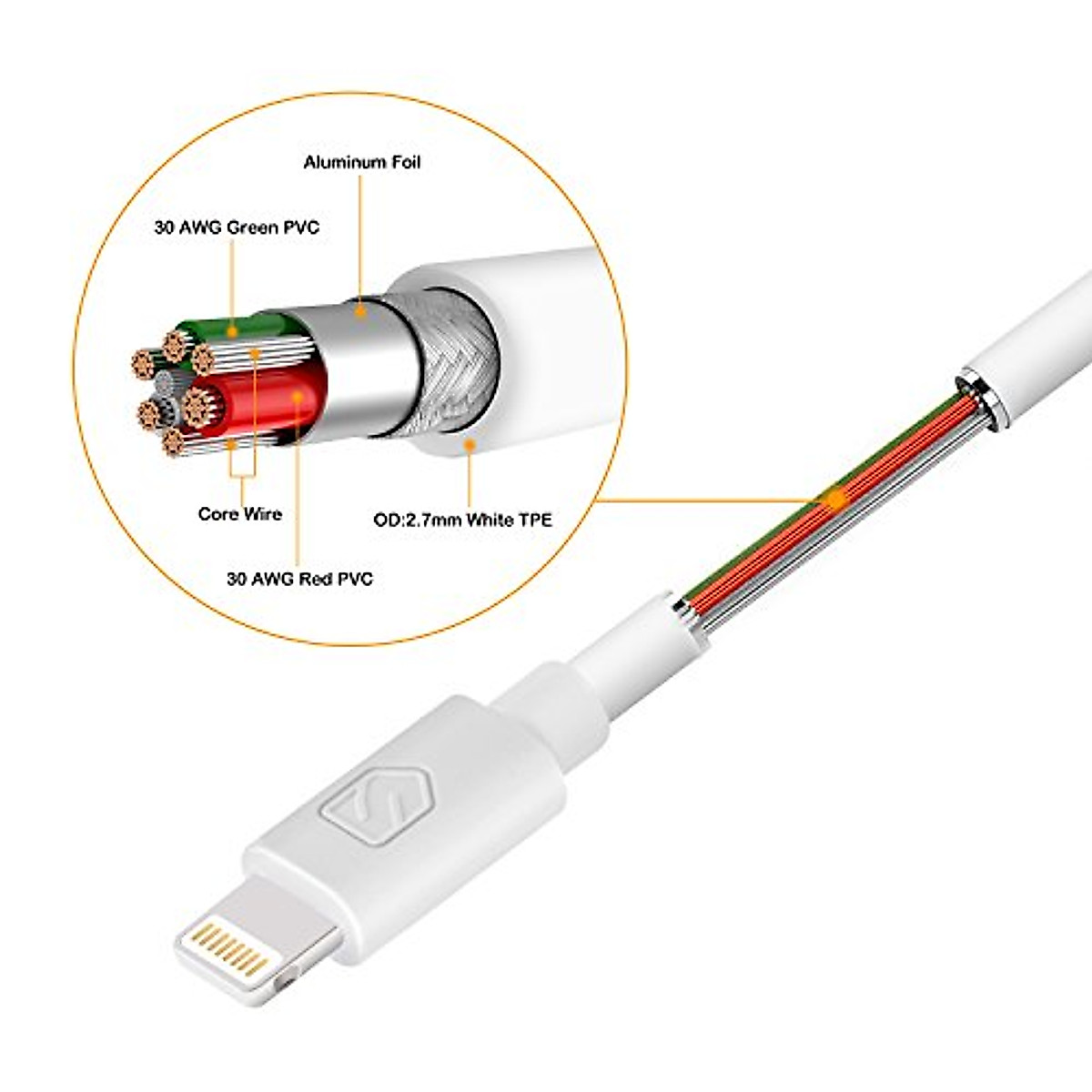 Sundix iPhone Charger, 5 Pack 6ft Lightning Cable iPhone Charging Syncing Cord Charger Cable Compatible iPhone X 8 8Plus 7 7Plus 6S 6Splus 6 6Plus SE 5 5S 5C More