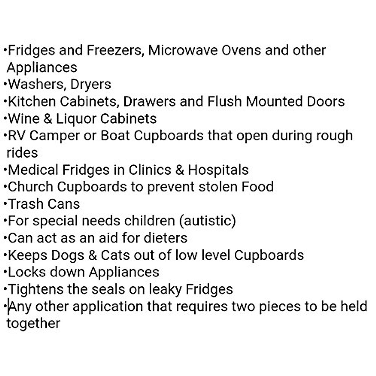 The Guardian Refrigerator Lock for Any Home Appliance, Used for Infants, Special Needs Children and Dementia Patients (Black) - One Lock