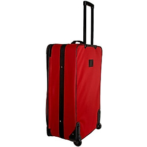 Rockland Journey Softside Upright Luggage Set,Expandable, Red, 4-Piece (14/19/24/28)