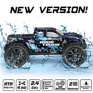 HAIBOXING RC Cars 1/18 Scale 4WD Off-Road Monster Trucks with 36+KM/H High Speed, 2.4 GHz Remote-Controlled Electric All Terrain Waterproof Vehicles with Rechargeable Battery for Kids and Adults RTR