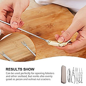 3sets/6pcs Nuts Pecan Picnic With, Case & for Crackers Shellers, Open Storage Including Shellfish Peel Utensils Nut/Steel Accessories Opener and Leg Shell Lobster Tools