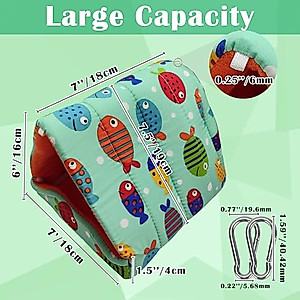 Small Guinea Pig Bed with 2 Hook, 7.48*7.09'' Young Guinea Pig Hideout Hamster Bed Rabbit House, Washable Warm Sleeping House for Small Pet, Ferret, Chinchilla, Bunnies| Winter & All Seasons