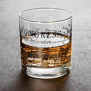 Lucky Shot United States Declaration Of Independence Whiskey Glasses | 11 oz. Tumblers | American US Patriotic Gift | Old Fashioned We The People Cocktail Glasses | Retirement Gifts For Men