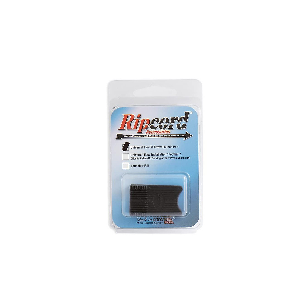 Ripcord Extra-Wide Flex Fit Serrated Design Rest Arrow Guide Launcher Pad with Adhesive for All Rests (RCRLP)