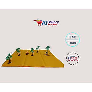 Goldenrod Tissue Paper 15 Inch X 20 Inch - 100 Sheet Pack Premium Tissue Paper By A1 bakery supplies