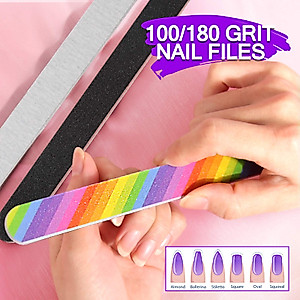 HNYYZL Manicure Kit - Nail File, Buffer, Cuticle Clipper, Pusher & Brush for Salon Nail Art