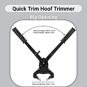 Farriers Hoof Nipper, Stainless Steel Goat Hoof Trimmer with Ergonomics Grip, Non‑Slip High‑Hardness 16.1In Cow Hoof Pincers Livestock Equipment for Hoof Trimming