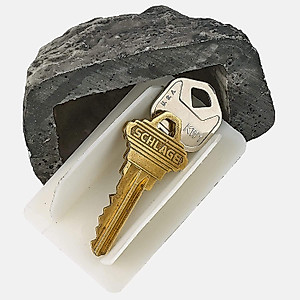 FingerLakes Hide-A-Spare Key Fake Rock - Looks, Feels & Weighs Like Real Stone - Safe for Gardens, Yards, Geocaching