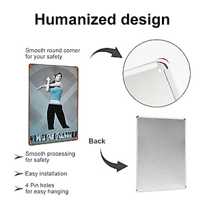 Wii Fit Trainer Game Poster Metal Sign Tin Metal Retro Wall Decor for Home,Street,Gate,Bars,Club