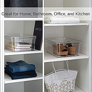 Simplify Medium, Super Clear Lidded Storage Bin