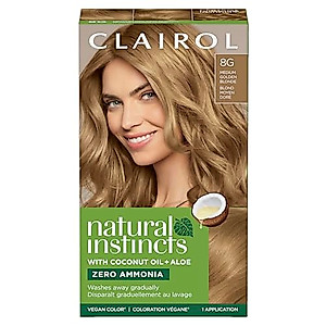Clairol Natural Instincts Demi-Permanent Hair Dye, 8G Medium Golden Blonde Hair Color, Pack of 1