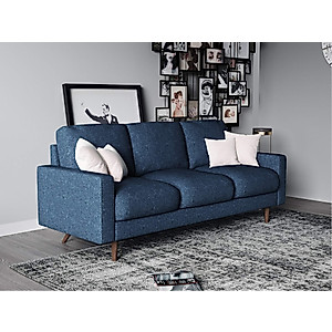 US Pride Furniture Modern Simple Style Soft 3 Seater Sofa with Removable Cushion and Wood Support