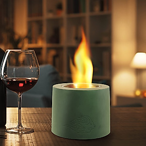 Mini Tabletop Fire Pit Bowl - Portable Rubbing Alcohol Table Top Fireplace Indoor Marshmallow Roaster Long Time Burning Smokeless Odorless with Fire Extinguisher