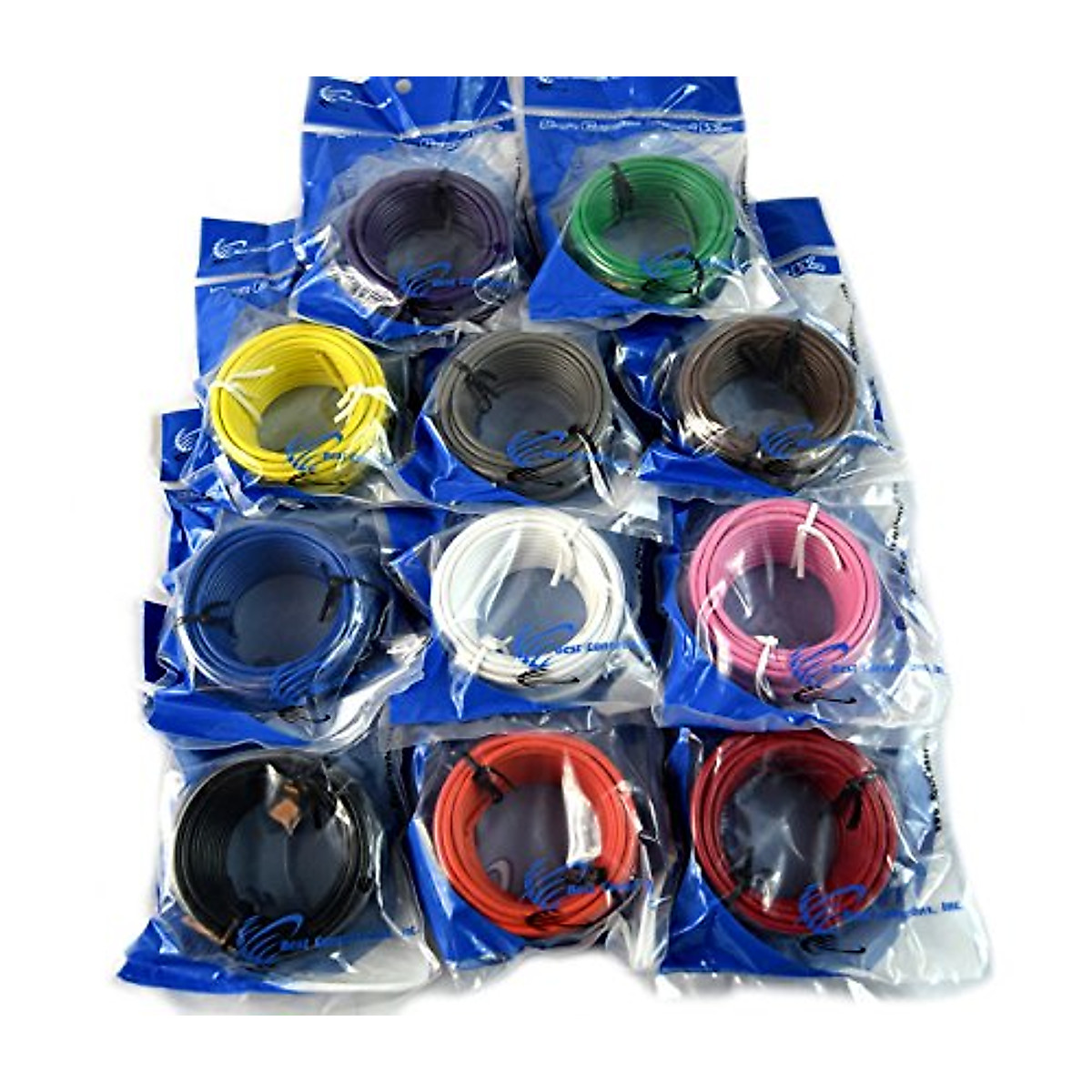 BEST CONNECTIONS 18 Gauge Stranded Wire - 12 Volt Single Conductor Remote 11 Rolls 25 Feet Each Car Audio Stereo LED Lights Hook Up