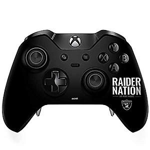 Skinit Decal Gaming Skin compatible with Xbox One Elite Controller - Officially Licensed NFL Las Vegas Raiders Team Motto Design