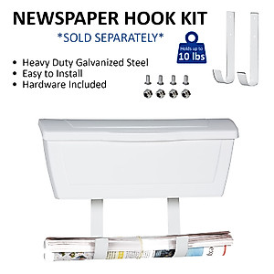 Small Plastic Mailbox for Outside Porch, Easy to Install Wall Mount, Lightweight, Heavy Duty, Rustproof, Maintenance-Free Horizontal Mail Box for House - Made in Canada - 15.5” x 4” x 6.25” (White)