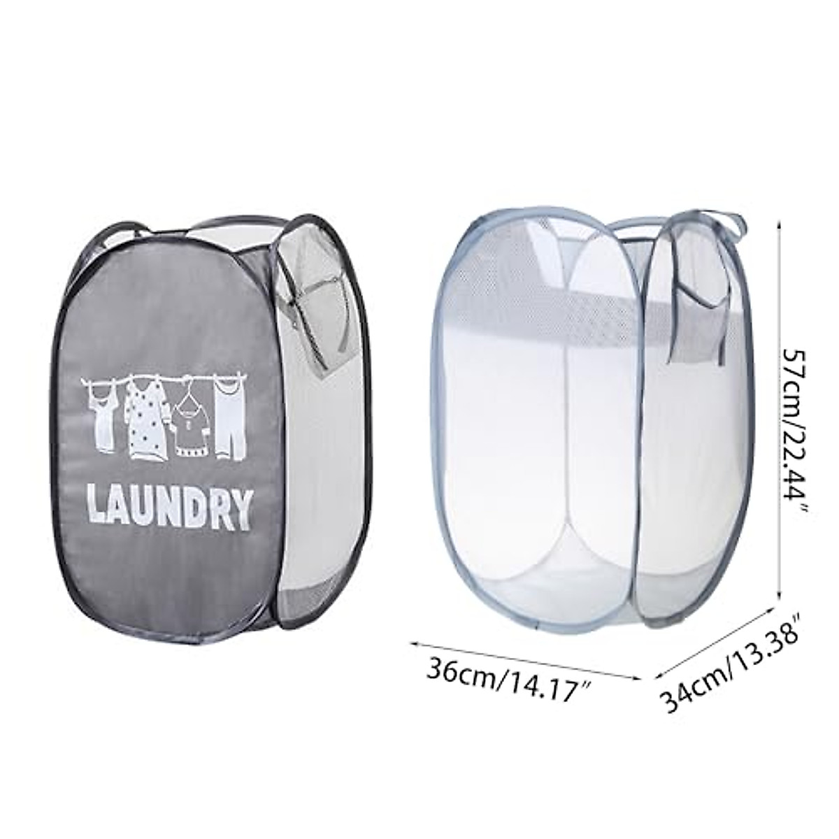 XANHOY Mesh Laundry Hamper Dirty Clothes Hampers Practical Mesh Laundry Baskets With Handles Storage Baskets Laundry Room Organization