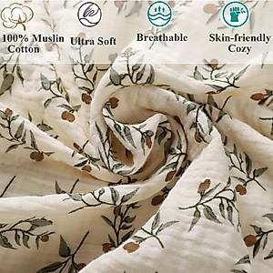 Muslin Bassinet Sheet Compatible with Graco Pack n-Play Dome LX Bassinet(not playard), 2 Pack Cotton Stylish Boho Fitted Bassinet Sheets Super Soft for Baby Roman Green & Botanical Leaf
