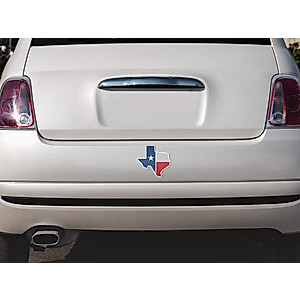 JP's Parcels Car Bumper Sticker Magnet Sign - 5x5 in. Refrigerator Tool Box Magnets Texas State Map Red White and Blue Star