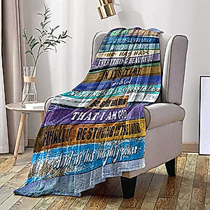 OUXIOAZ Christian Gifts for Women, Bible Verse Blanket Religious Gift Healing Throw Blanket with Inspirational Thoughts Prayer Blankets Mother's Day Birthday Gifts Spiritual Gifts for Women 50"x60"