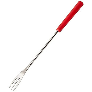 Kuhn Rikon Swiss Cross 6 Piece Cheese fondue Forks, Small, Silver/Red
