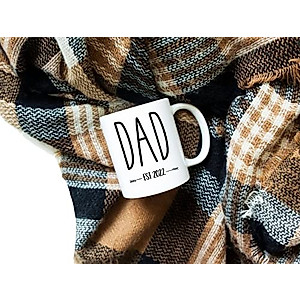 Pregnancy Gift Est 2022 - New Mom and Dad Est 2022 11 oz Mug Heart Set with"Let Adventure Begin" Romper (0-3 Months) - Top Mom and Dad Gift Set for New and Expecting Parents to Be - Baby Shower