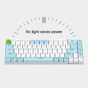 Merdia Dual Mode 2.4G/BT Wireless Mechanical Keyboard Red Switch Gaming Keyboard 68 Keys White & Blue | Office Keyboard | PC Gaming Keyboards | Bluetooth Keyboard | Mechanical Gaming Keyboard