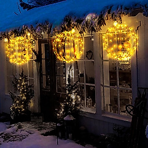 COVBOARD 12" Christmas LED Light Globe (3 Pack) with Multiple Auto Timing and Glow Modes, Folding Light Ball for Holiday Decor, Patio, Indoor/Outdoor Decorations LED Ball Lights Sphere (Warm White)